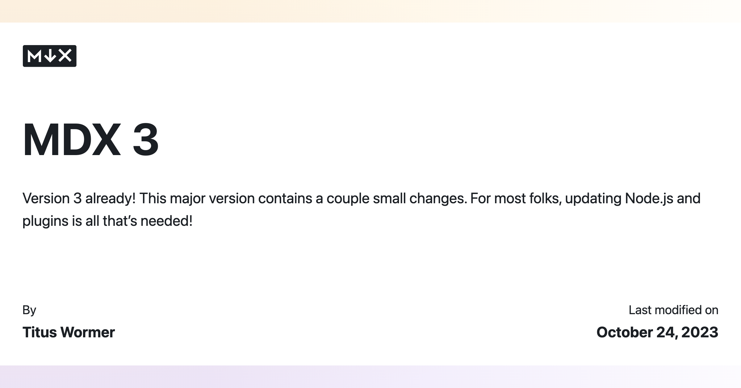 MDX 3 | MDX 中文网